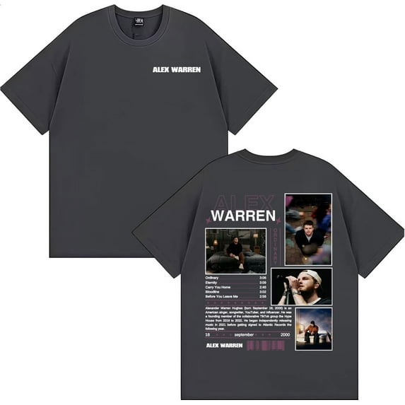 Alex Warren Ordinary Tour Merch Unisex Oversized Soft Cotton Graphic ...