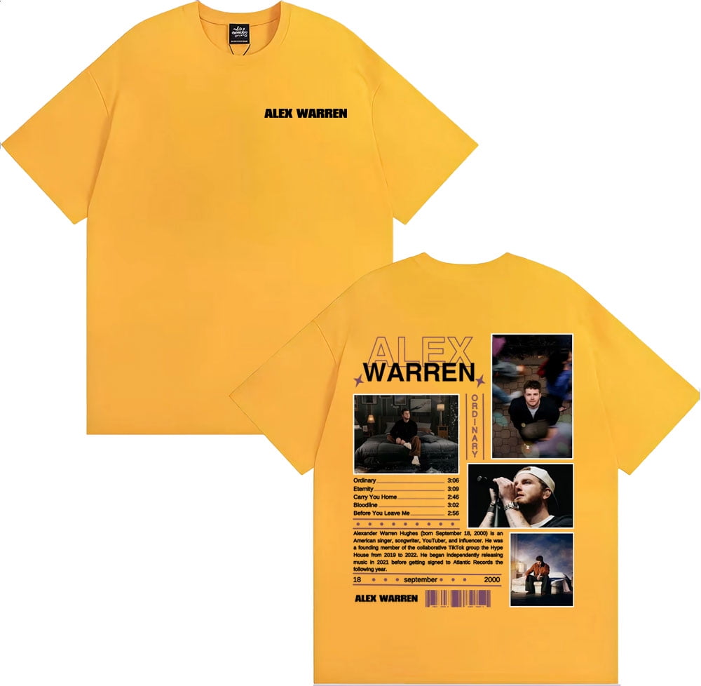 Alex Warren Ordinary Tour Merch Unisex Oversized Soft Cotton Graphic ...