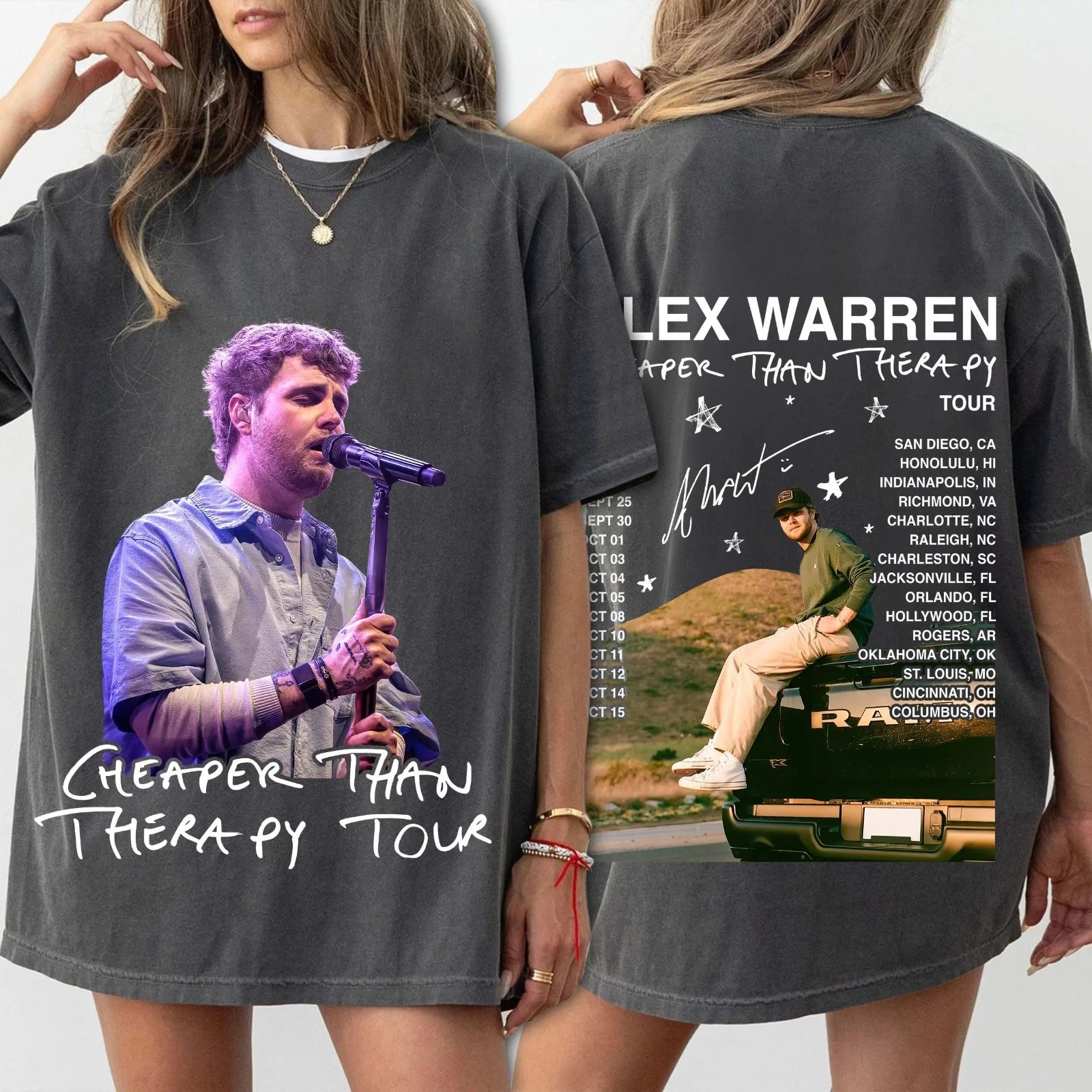 Alex Warren T-shirt, Alex Warren Tour Music 2025 Bootleg Fan Tee T ...