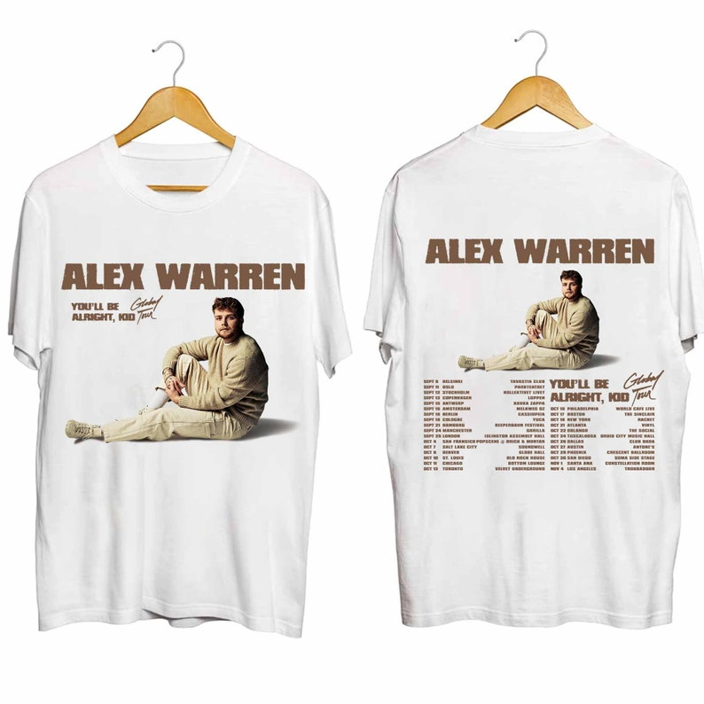 Alex Warren You'll Be Alright, Kid Tour 2024 Shirt, Alex Warren Fan ...