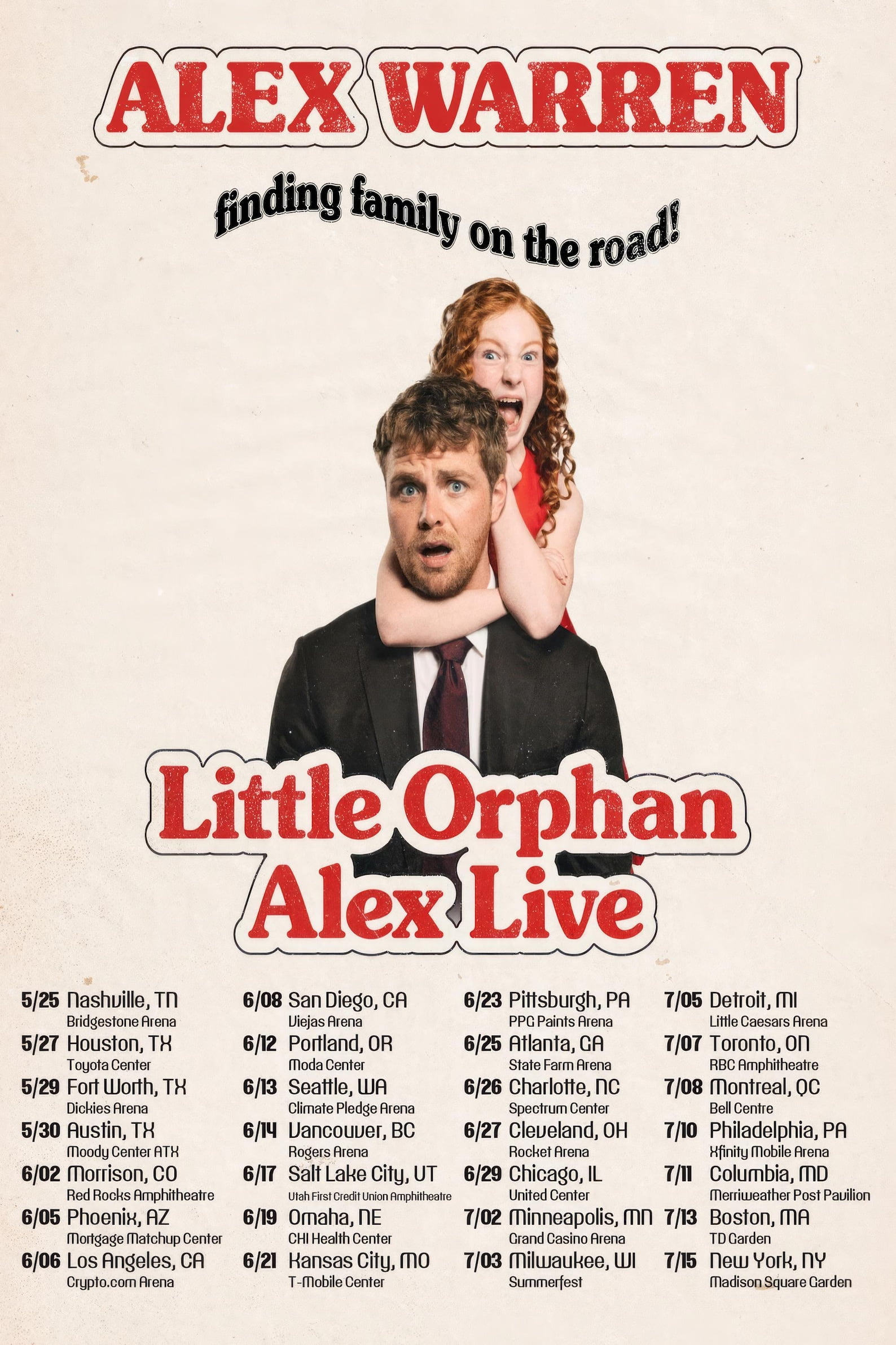 Alex Warren's 2026 US tour poster is incredibly hot and the center of ...