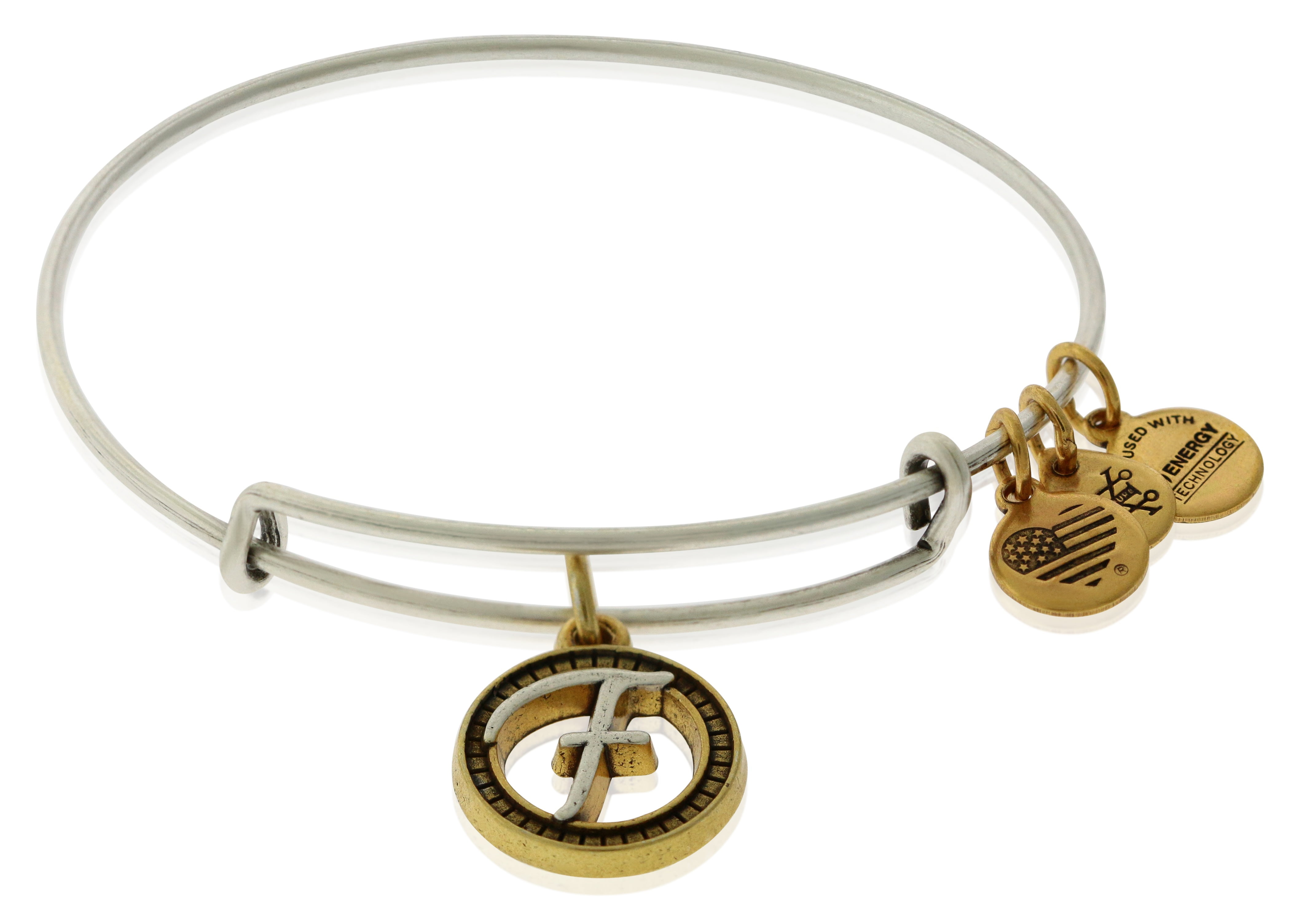 Alex and Ani Initial F Charm Bangle - Walmart.com