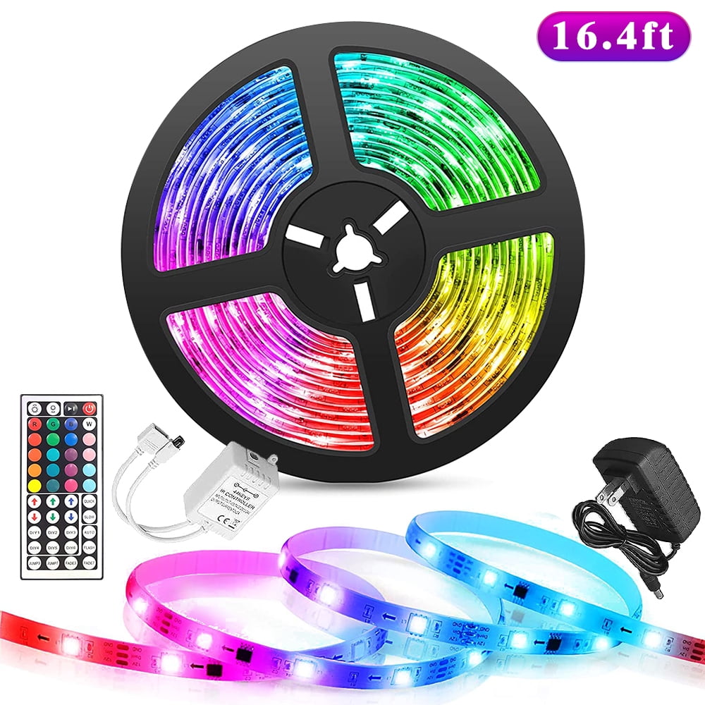 AlexTong Led Strip Lights 16.4ft waterproof RGB Color Changing Lights ...