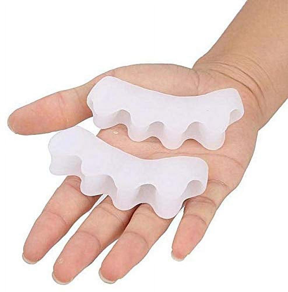 AlexVyan Original White 1 Pair2 Pcs Silicone Gel Orthotic Toe Separator ...