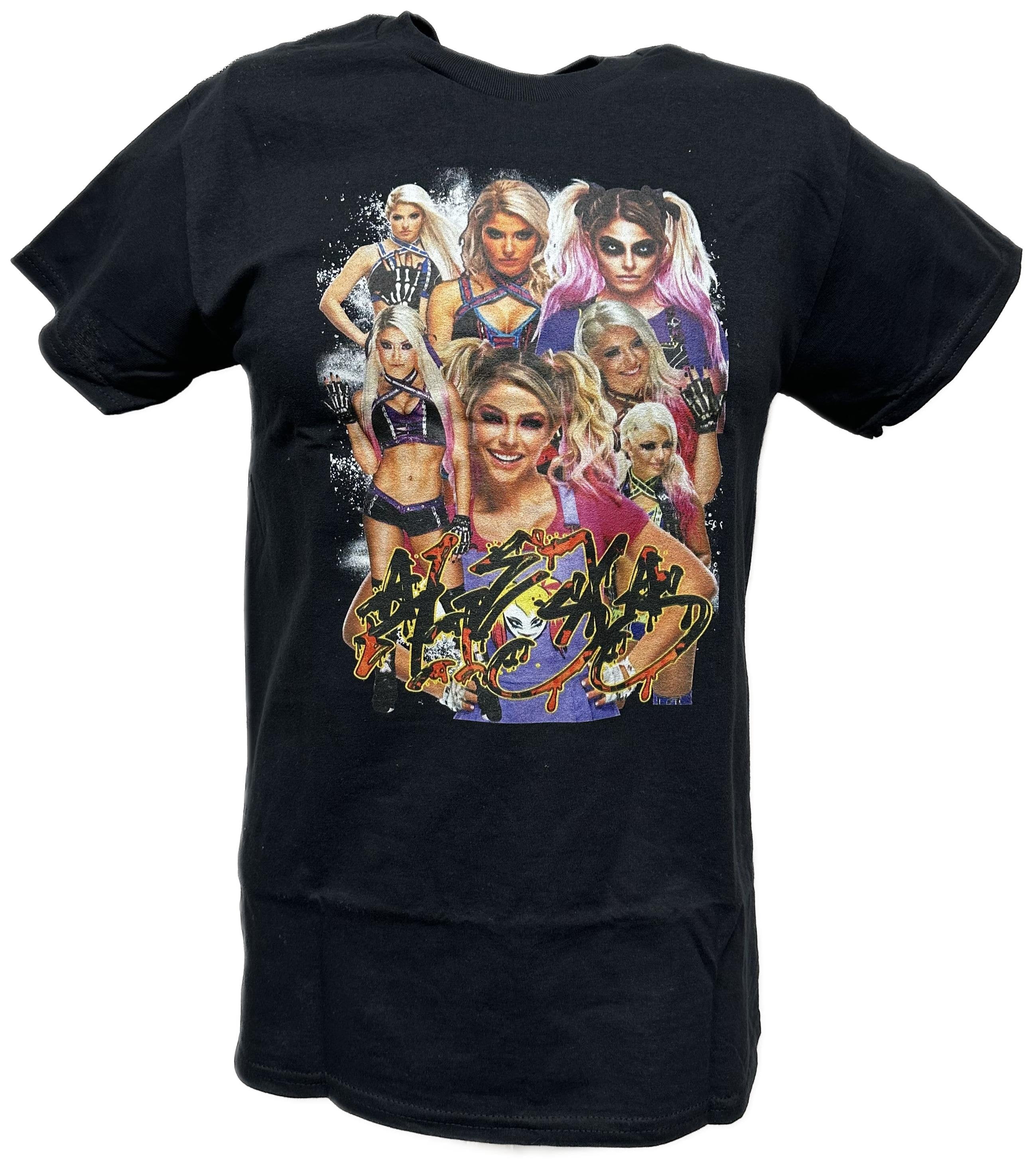 Alexa Bliss 7 Faces Signature WWE Womens Superstar Black T-shirt ...