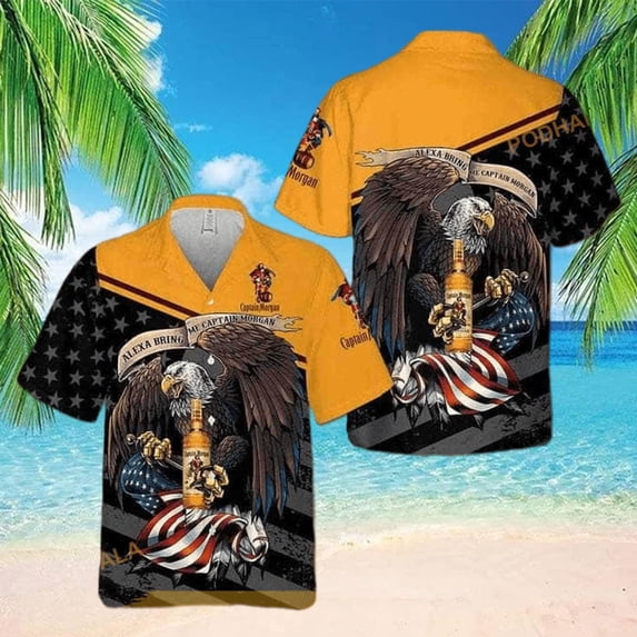 Alexa Bring Me Captain Morgan Funny Hawaiian Shirt - Walmart.com