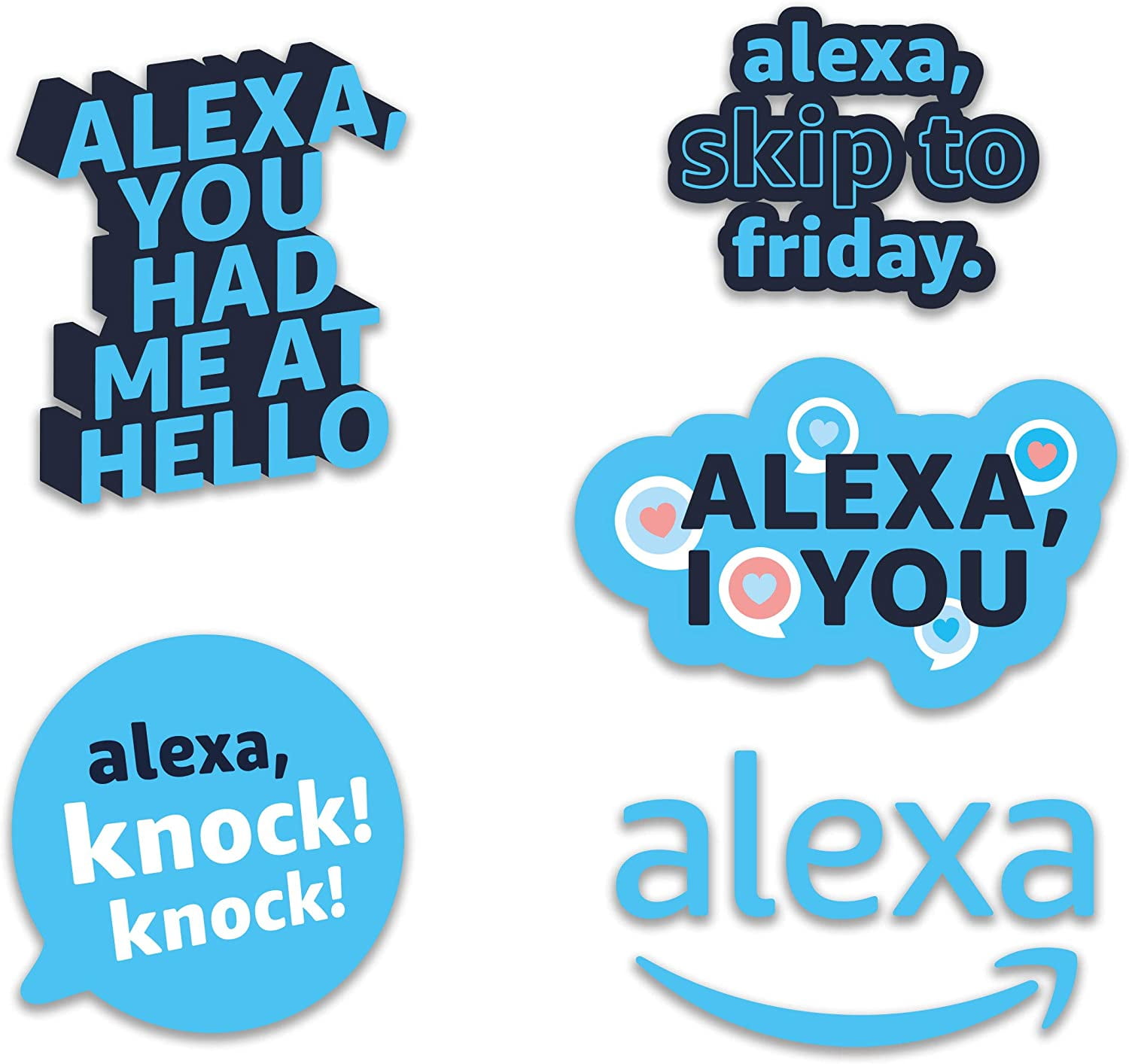 Alexa Sticker Sheet - Walmart.com
