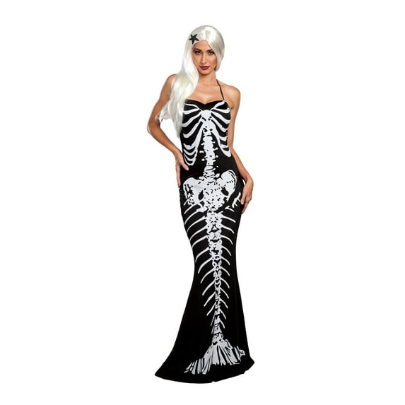 Alexa by Dreamgirl Women's Shell No Mermaid Skeleton Costume - Walmart.com