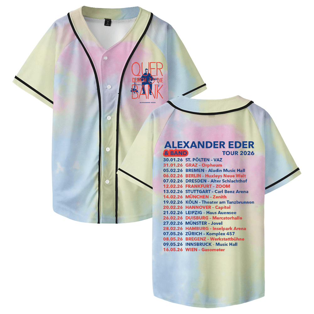 Alexander Eder Quer durch die Bank Tour 2026 Merch Baseball Jersey ...
