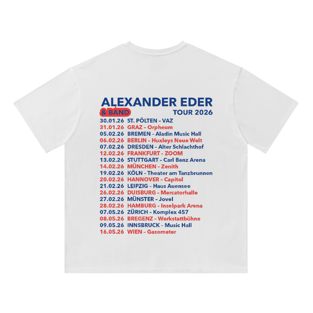 Alexander Eder Quer durch die Bank Tour 2026 Merch Cotton T-Shirt ...