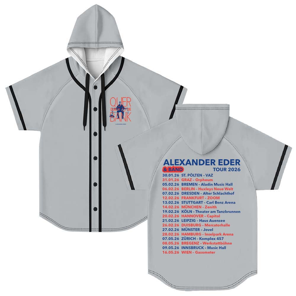 Alexander Eder Quer durch die Bank Tour 2026 Merch Hooded Baseball ...