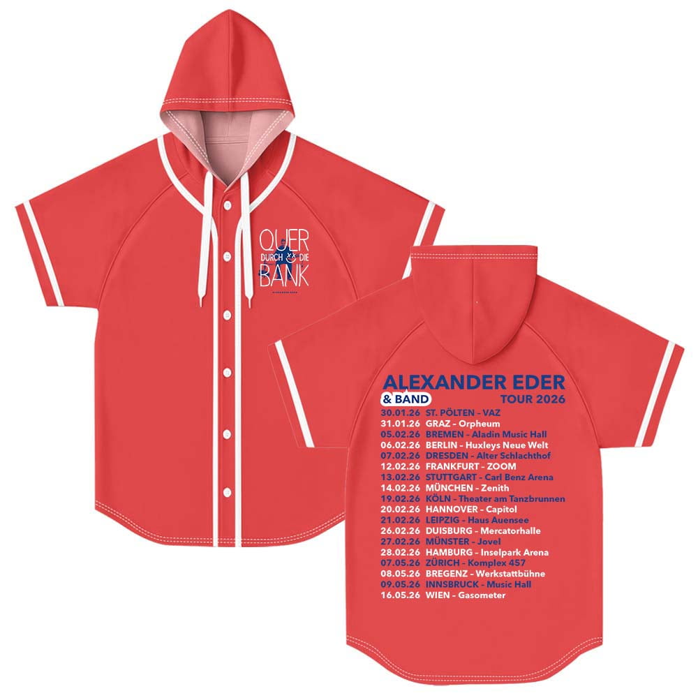 Alexander Eder Quer durch die Bank Tour 2026 Merch Hooded Baseball ...