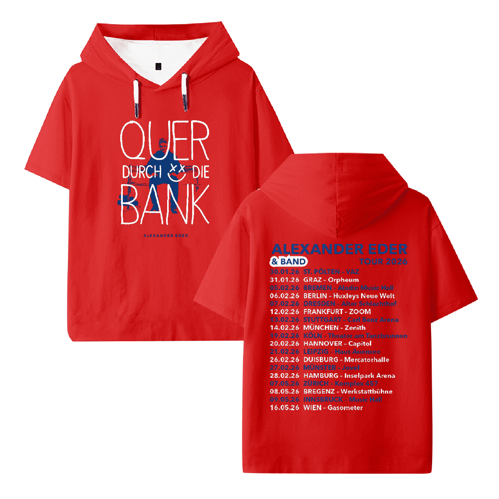Alexander Eder Quer durch die Bank Tour 2026 Merch Hooded T-Shirt Man ...