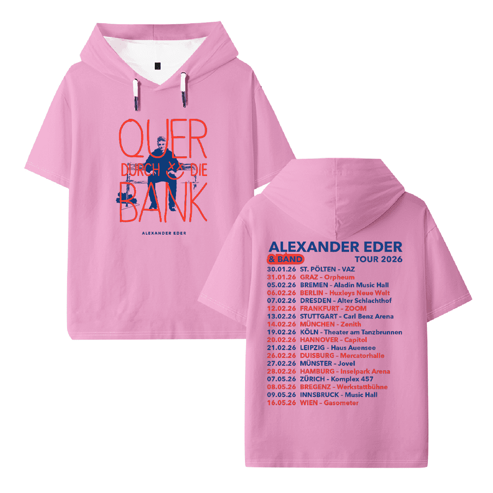 Alexander Eder Quer durch die Bank Tour 2026 Merch Hooded T-Shirt Man ...