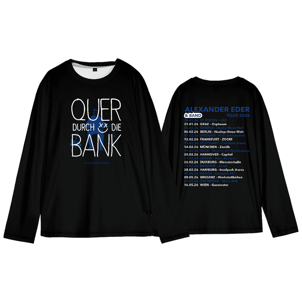Alexander Eder Quer durch die Bank Tour 2026 Merch Long-Sleeved Tee ...