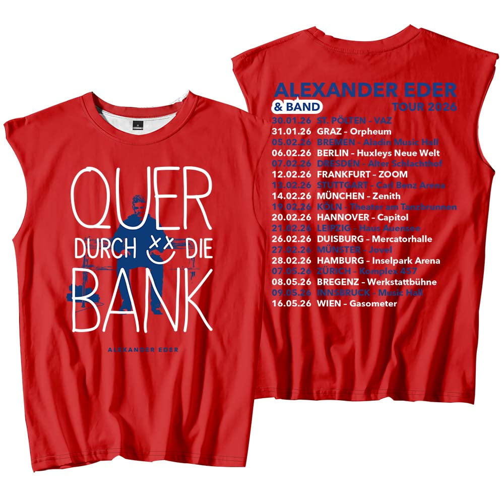 Alexander Eder Quer durch die Bank Tour 2026 Merch Tank Tops Sleeveless ...