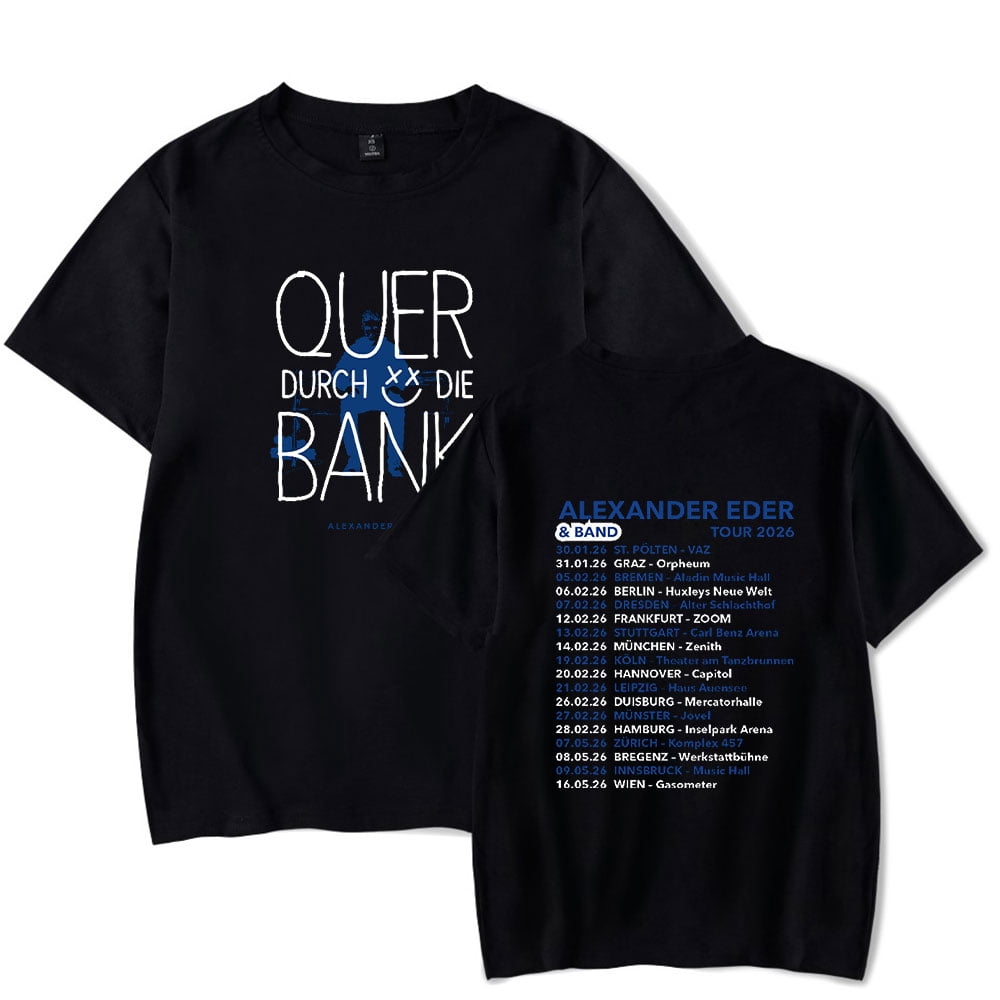 Alexander Eder Quer durch die Bank Tour 2026 Merch Tee Shirt Round Neck ...