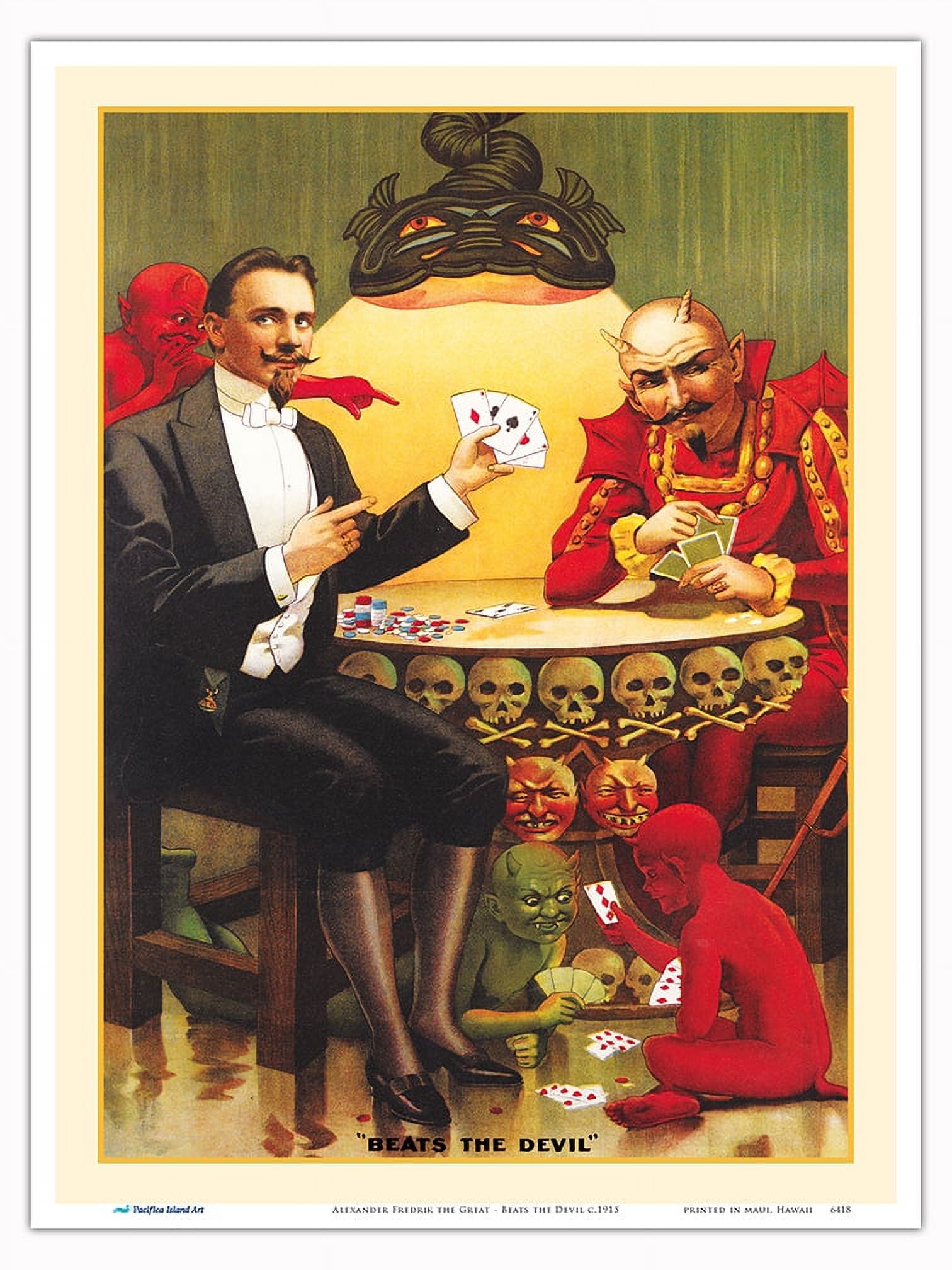 Alexander Fredrik the Great - Beats the Devil - Vintage Magic Poster c ...