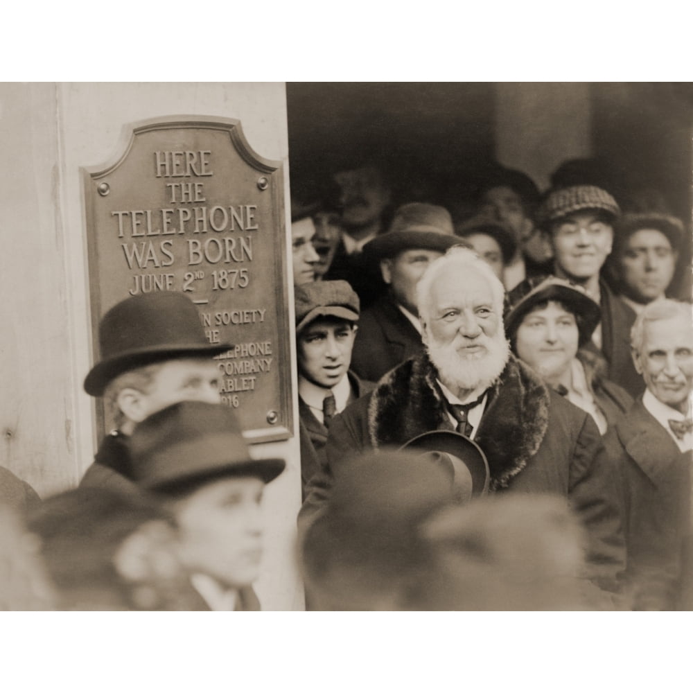 Alexander Graham Bell At The Unveiling Of A Plaque Commemorating The ...