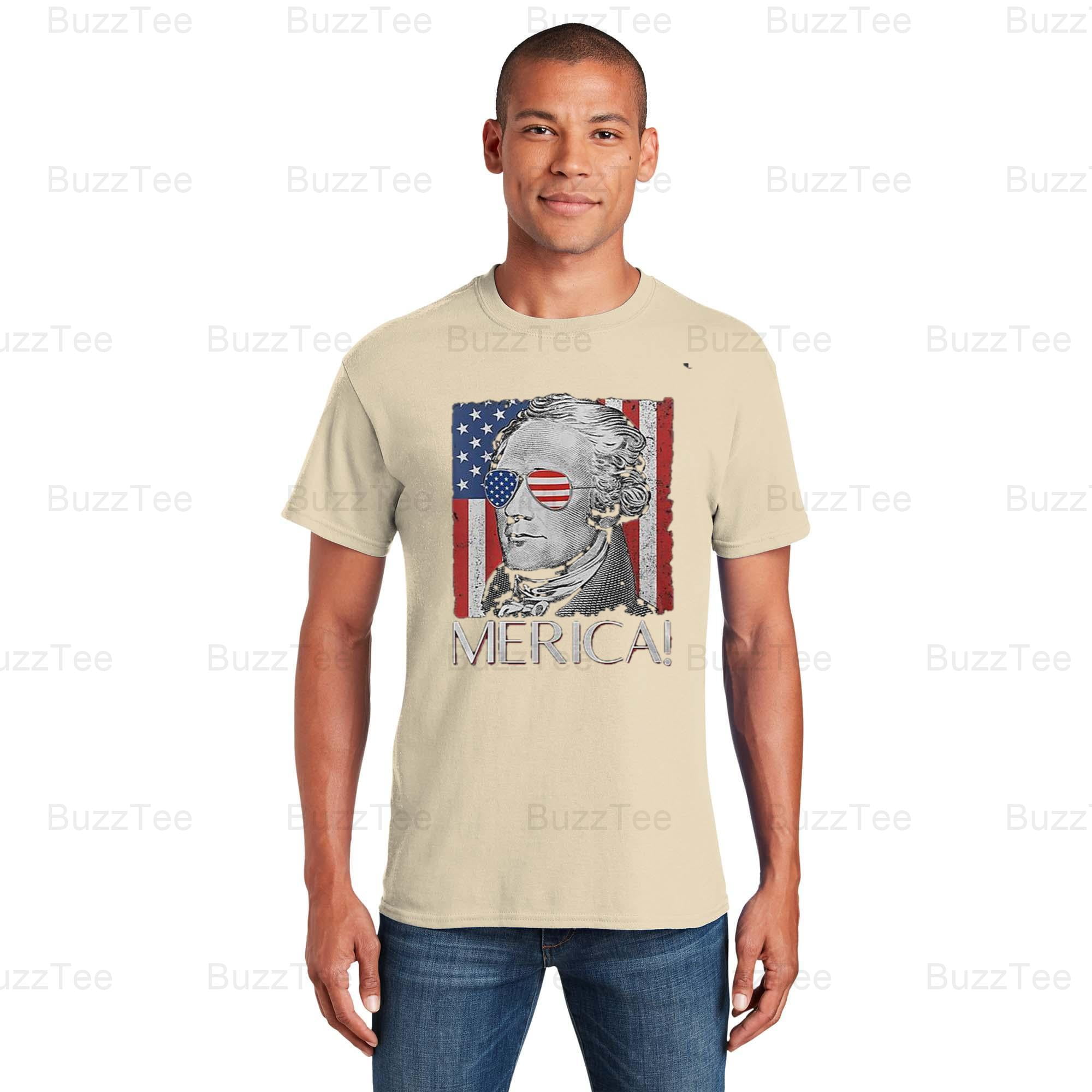 Alexander Hamilton Merica Patriot American Flag 4th July History Art T-Shirt Unisex, up to 5XL ...