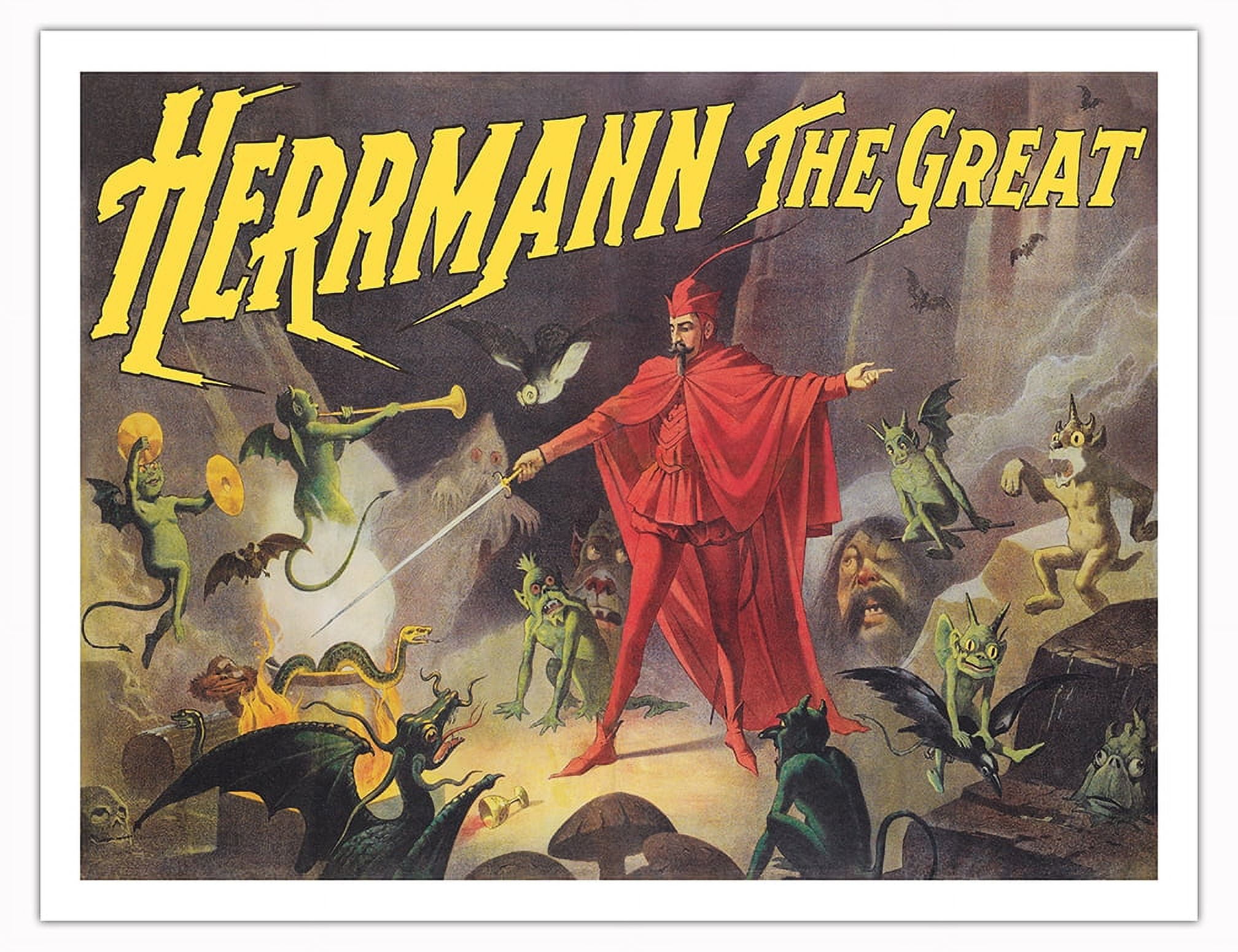 Alexander Herrmann The Great Magician - Vintage Magic Poster c.1885 ...
