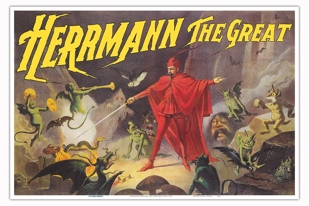 Alexander Herrmann The Great Magician - Vintage Magic Poster c.1885 ...