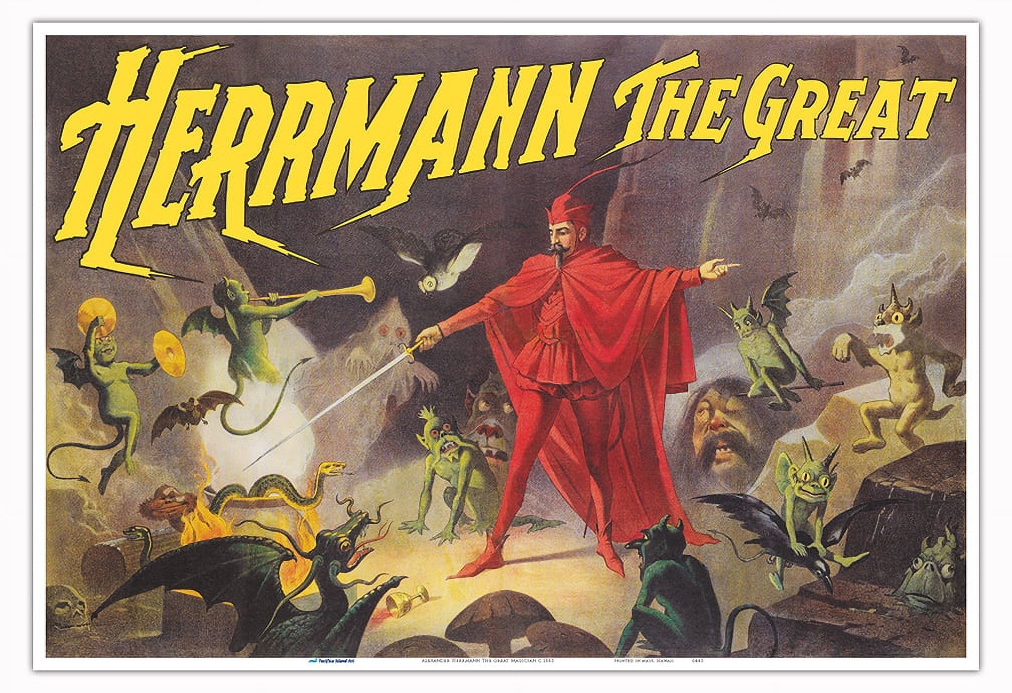 Alexander Herrmann The Great Magician - Vintage Magic Poster c.1885 ...