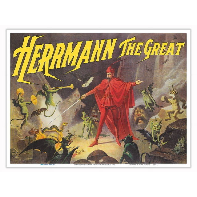 Alexander Herrmann The Great Magician - Vintage Magic Poster c.1885 ...