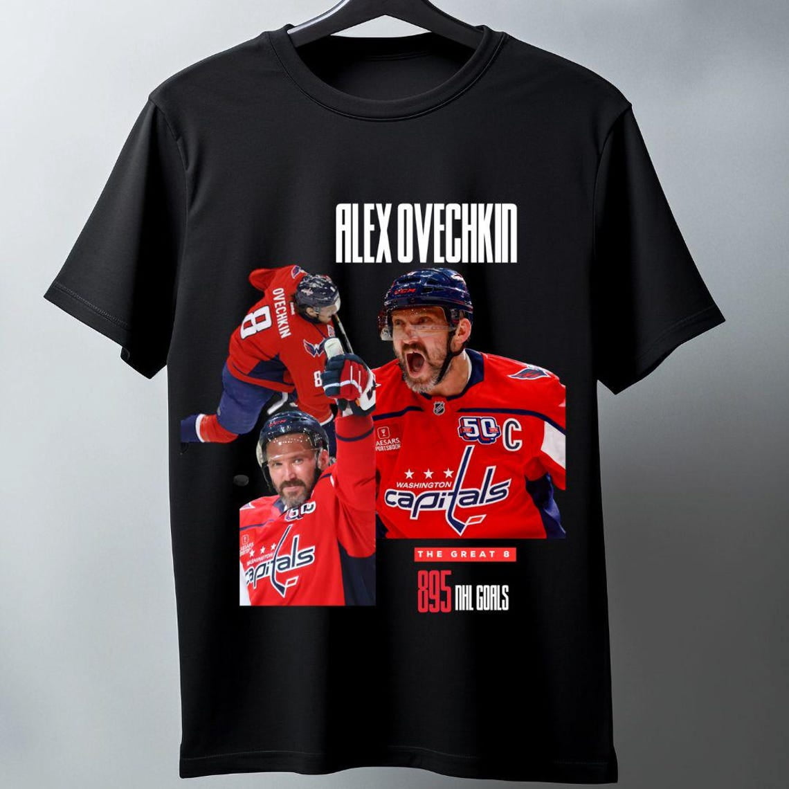 Alexander Ovechkin T-Shirt Featuring 895 Goals Record Graphic, "The ...