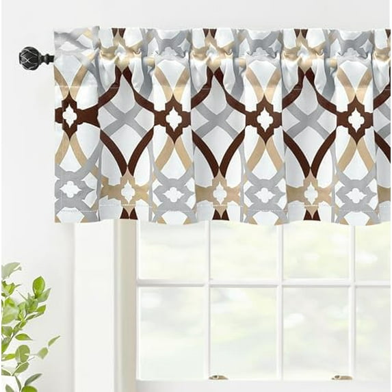 Alexander Pattern Match Blackout Valances for Windows 250GSM Geometric ...