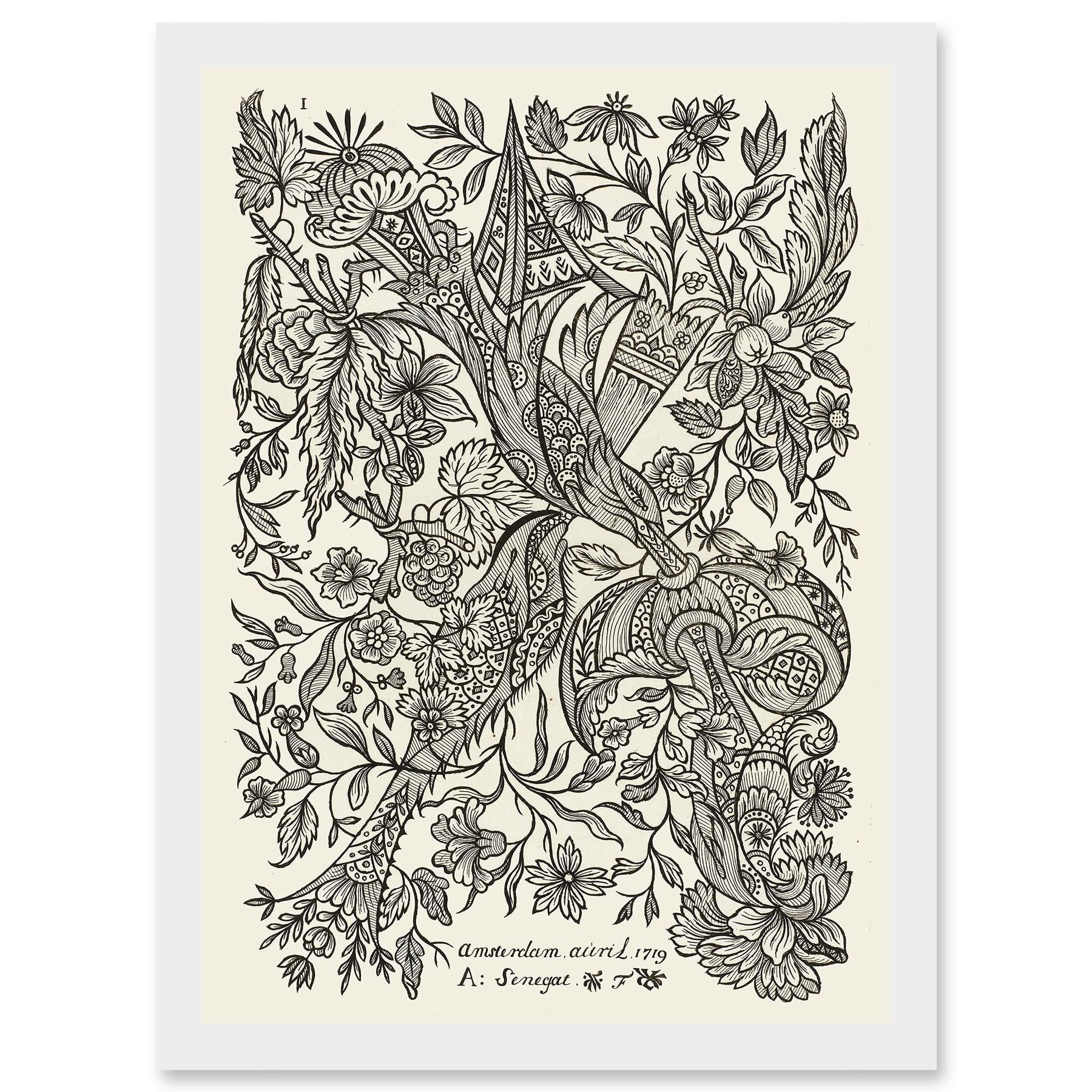 Alexander Senegat Design For Textiles Etching Artwork Framed Wall Art ...
