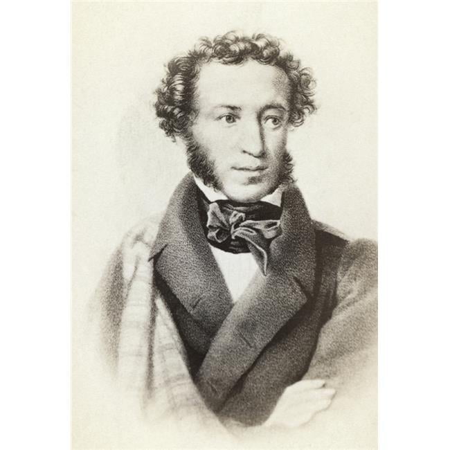 Alexander Sergeyevich Pushkin Born 1799 Died 1837. Russian Poet. Poster ...