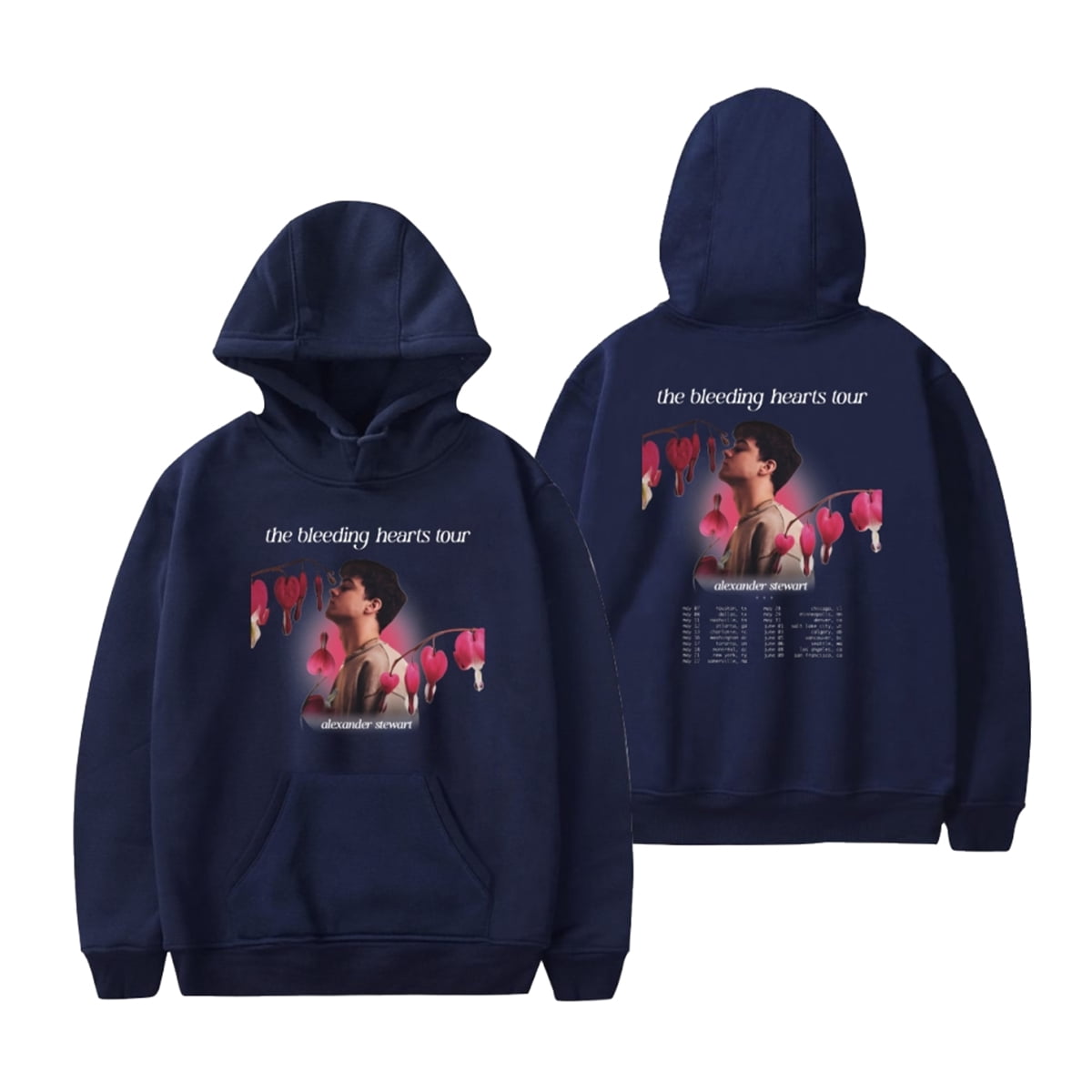 Alexander Stewart 2024 Bleeding Hearts Tour Hoodie HipHop Long Sleeve ...