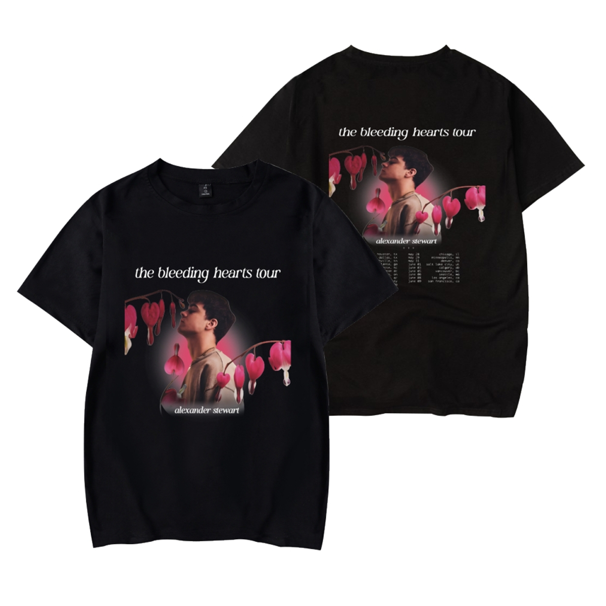 Alexander Stewart The Bleeding Hearts Tour 2024 Hiphop Casual Crewneck ...