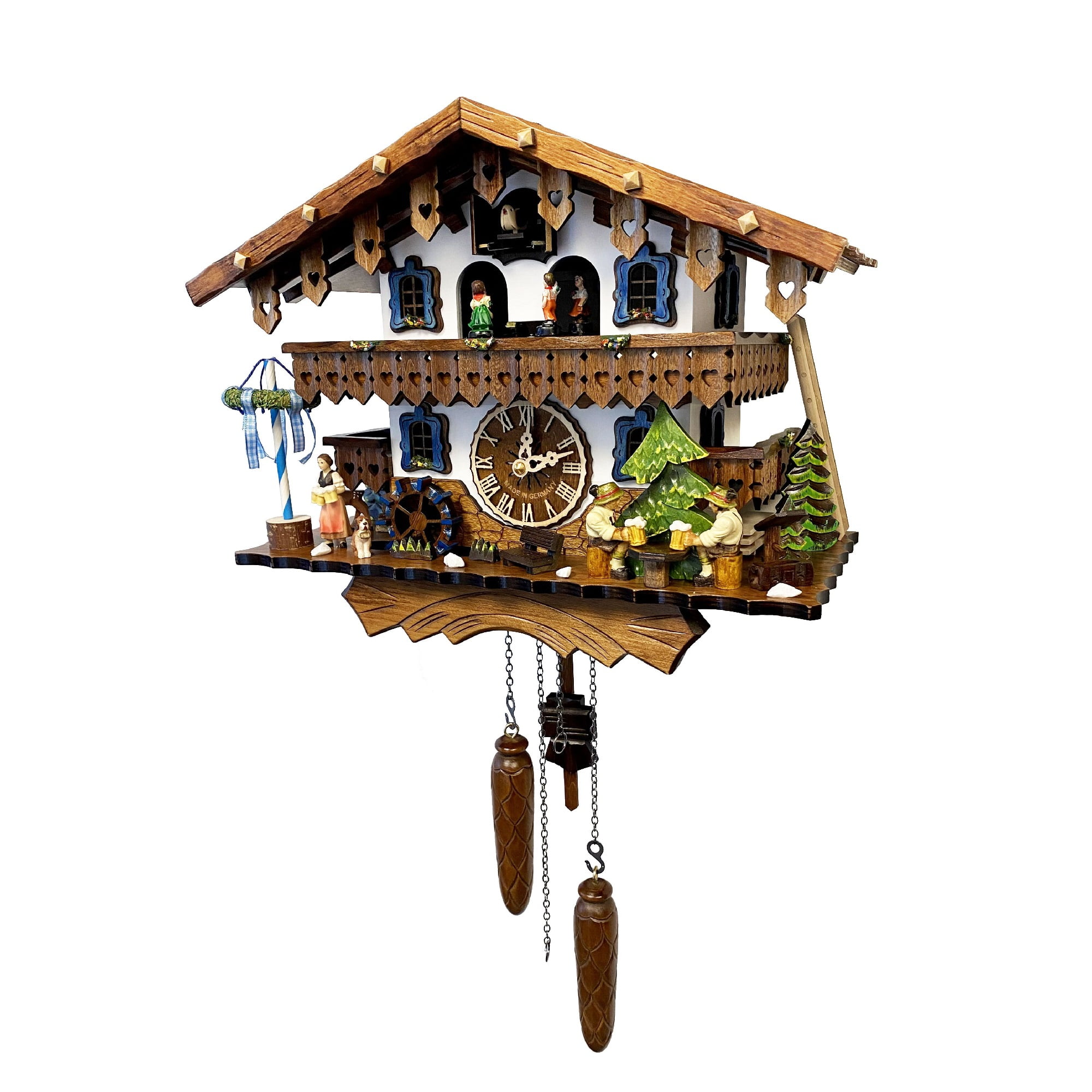 44717QMT - Engstler Battery-operated Cuckoo Clock - Full Size - 12"H x ...