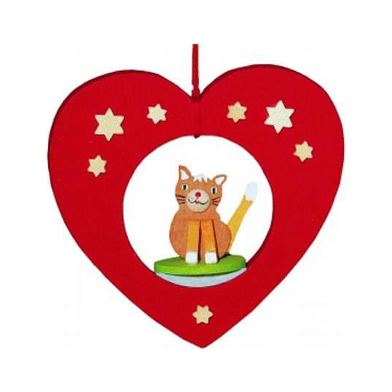 Alexander Taron 3" Graupner Cat in Heart Christmas Ornament - Walmart.com