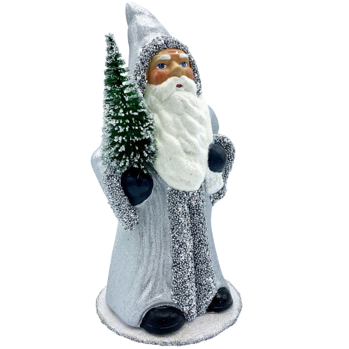 Alexander Taron 9.5" Vibrant Unique Santa with Silver Beaded Coat ...