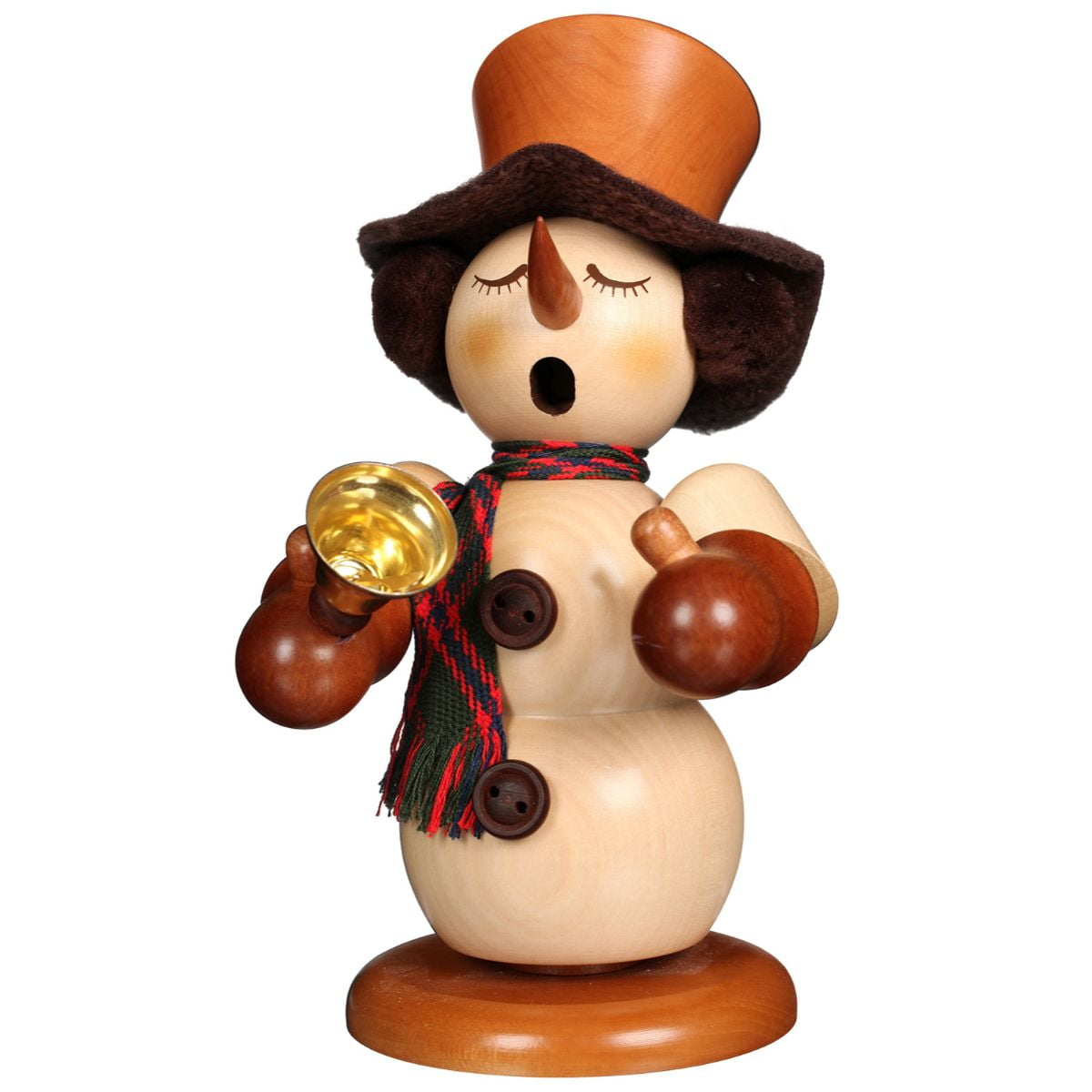 Alexander Taron 9" White and Beige "Snowman Holding A Violin" Incense ...