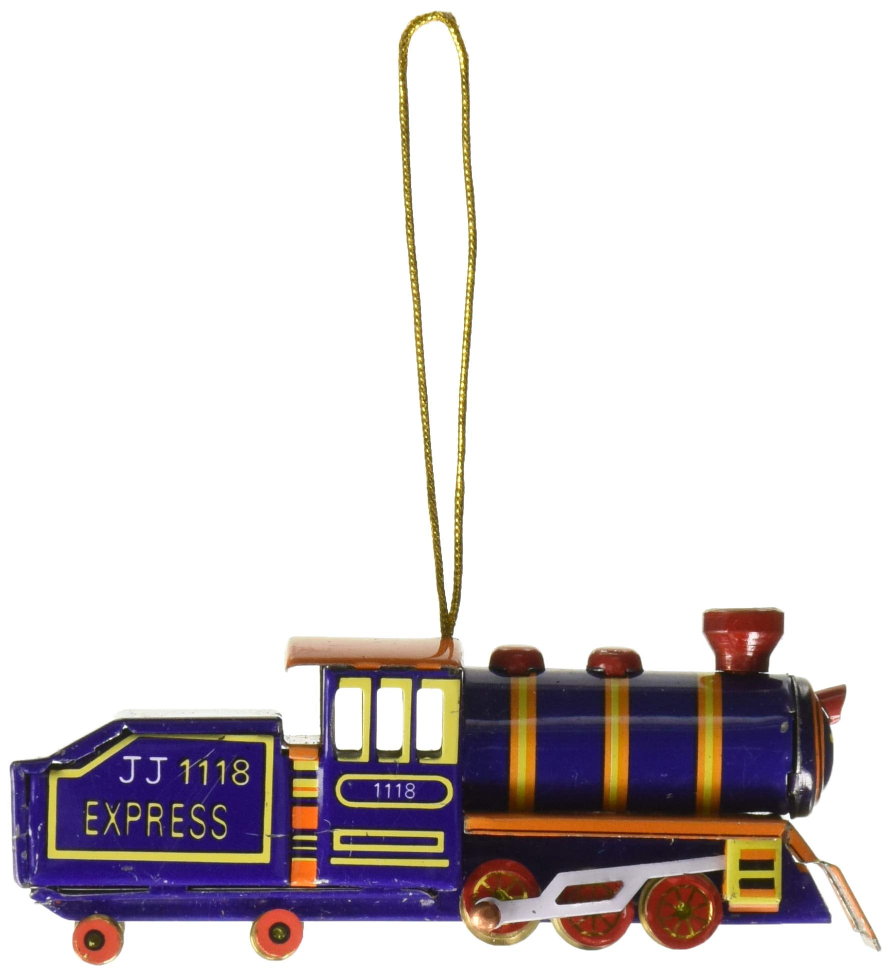 Alexander Taron AT2 Collectible Tin Ornament-Blue Train-1" H x 1.25" W ...
