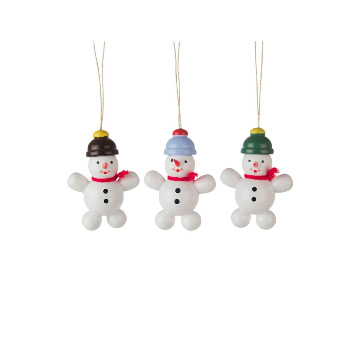 Alexander Taron Set of 3 Snowmen Dregeno Christmas Hanging Ornaments 2 ...