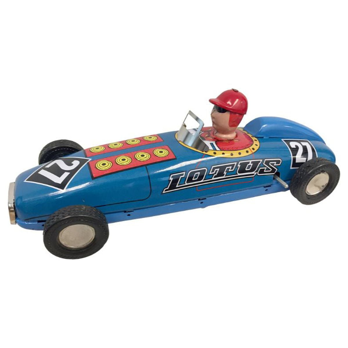 10" Vibrant Unique Collectible Tin Toy Large Racer Figure - Walmart.com