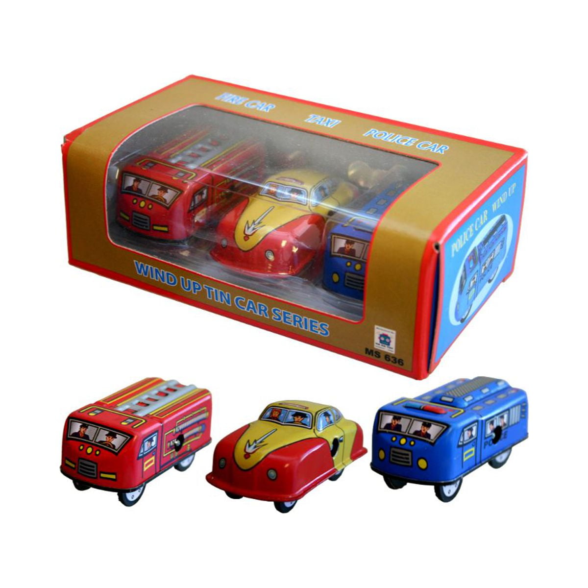 Alexander Taron Mini Vehicles Collectible Wind-up Tin Toys - 5.75 ...