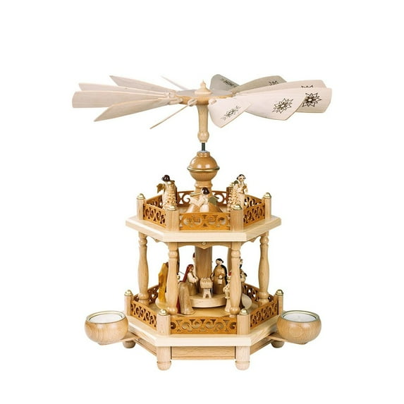 Alexander Taron Richard Glaesser Pyramid Nativity 2 Tier - Walmart.com