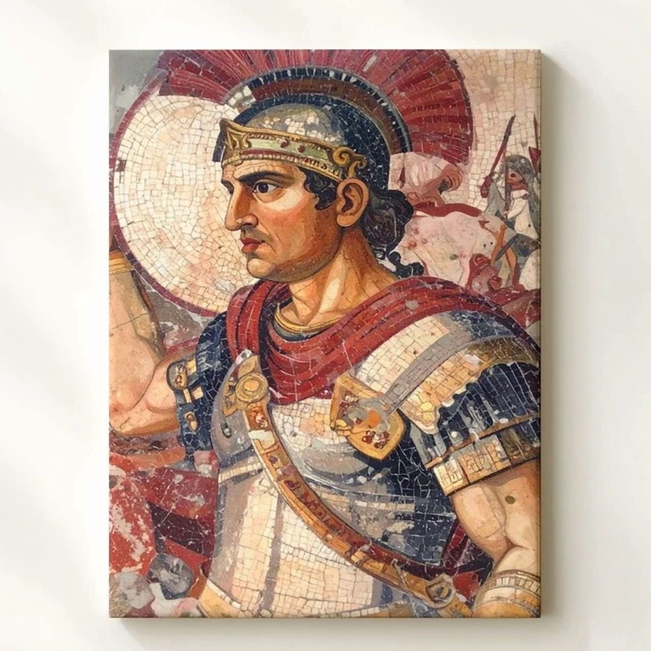 Alexander The Great Mosaic Posterroman Battle Scene Wall Art Modern Art ...
