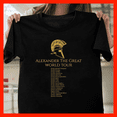 Alexander The Great World Tour T-Shirt - Ancient History Battle Map ...