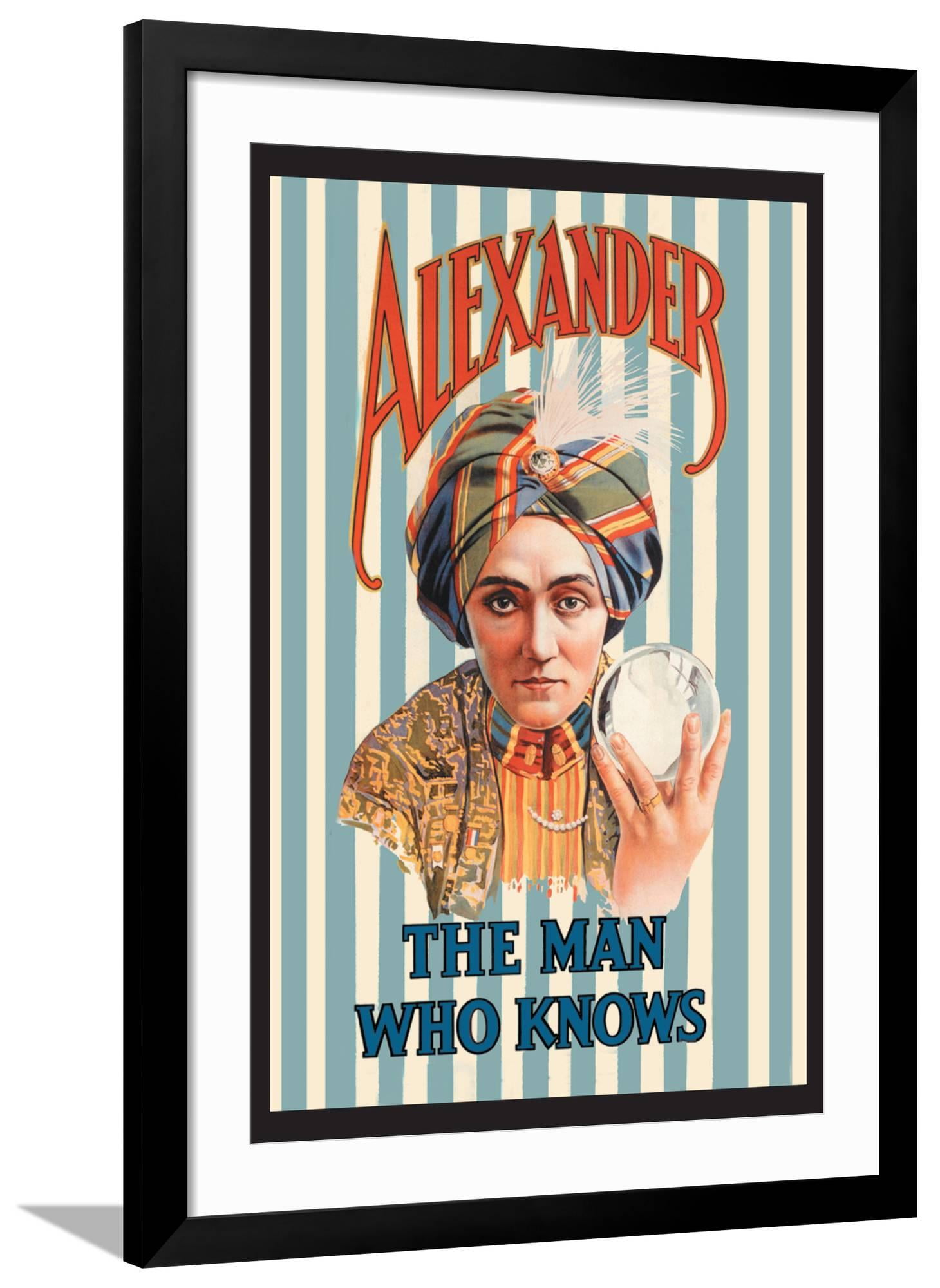 Alexander, The Man Who Knows Framed Art Print by Unknown, 24" x 36 ...