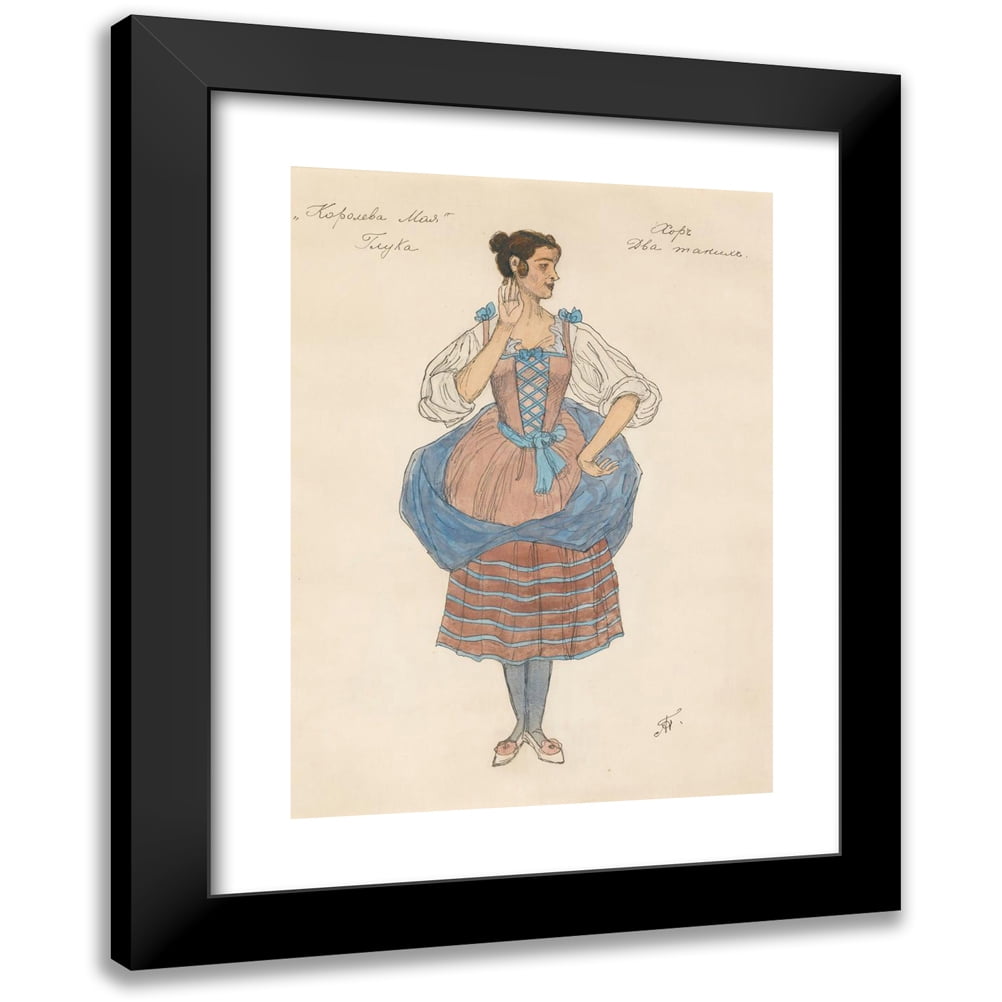 Alexander Yakovlevich Golovin 18x24 Black Modern Framed Museum Art Print Titled - Costume Design ...