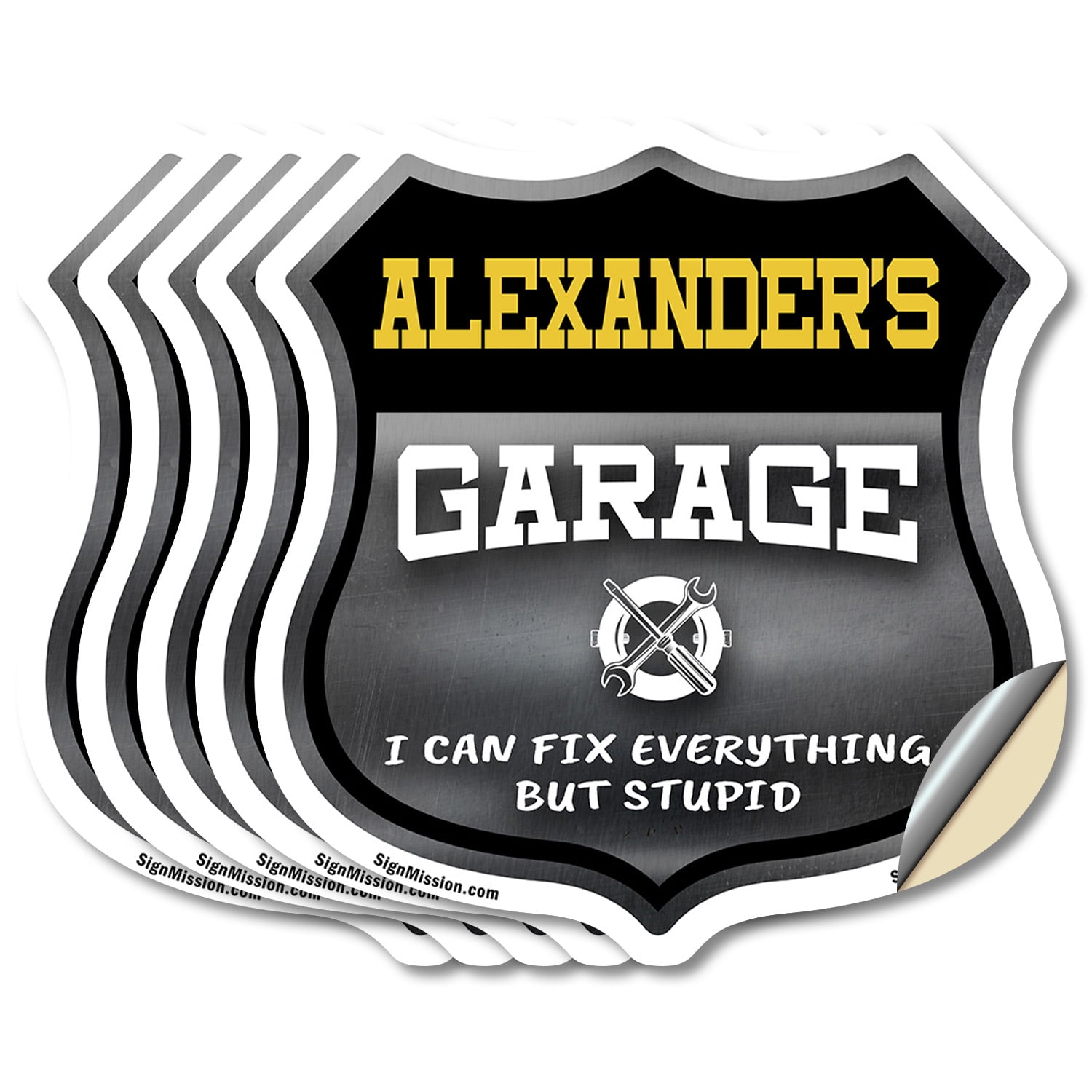 Alexander's Garage I Can Fix Everything But Stupid (5 Pack) 4 inch X 4 ...