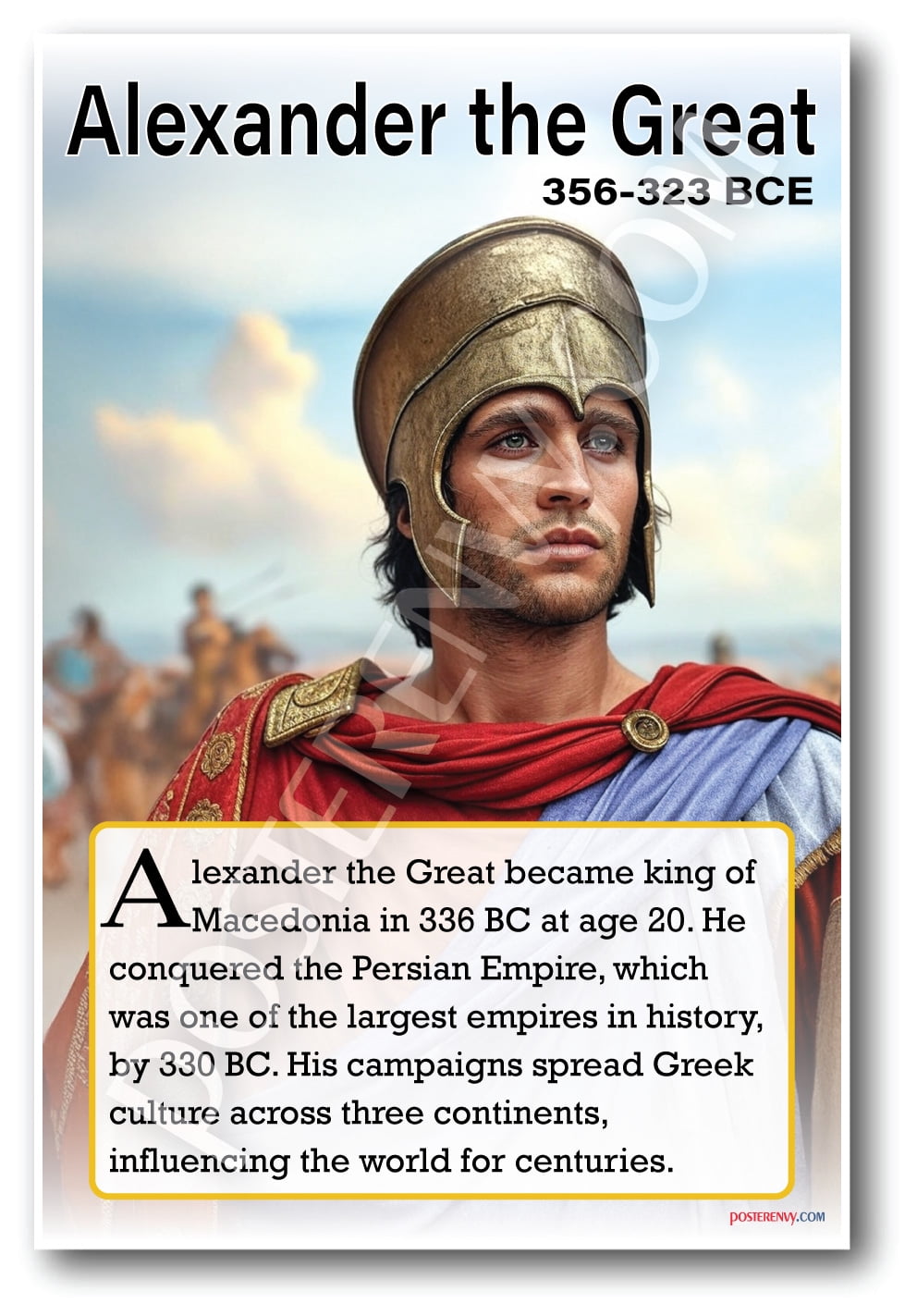 Alexander the Great - Ancient Military Leader - Biography Poster 18 x ...
