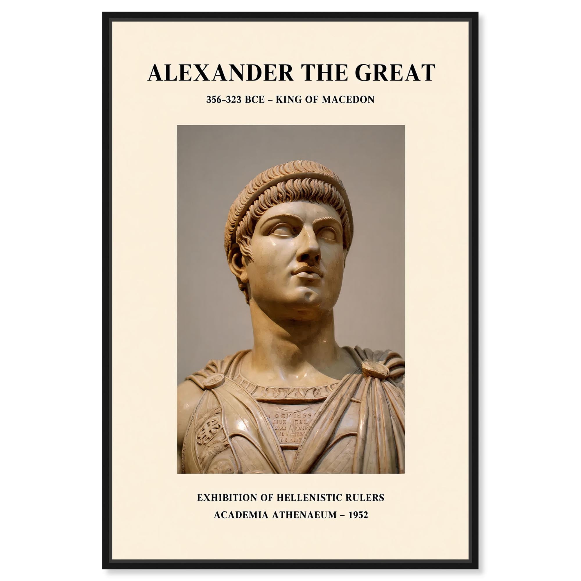 Alexander the Great Canvas Classic Art Posters by Art Remedy, Black ...